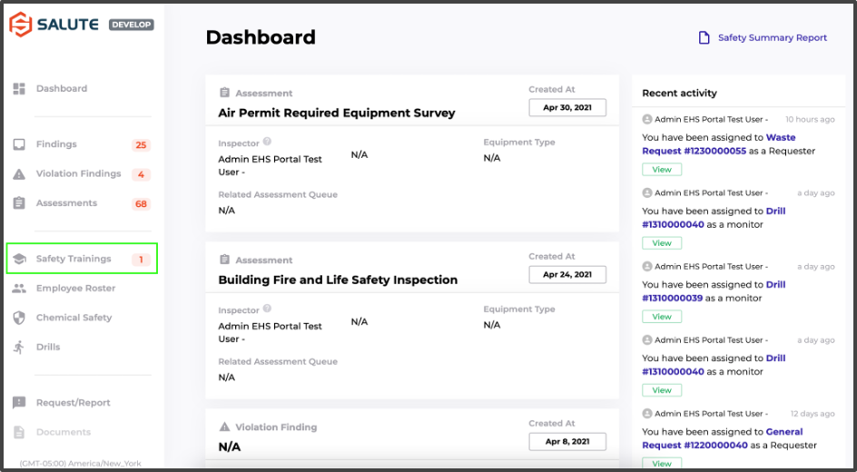 Accessing the LMS from Salute