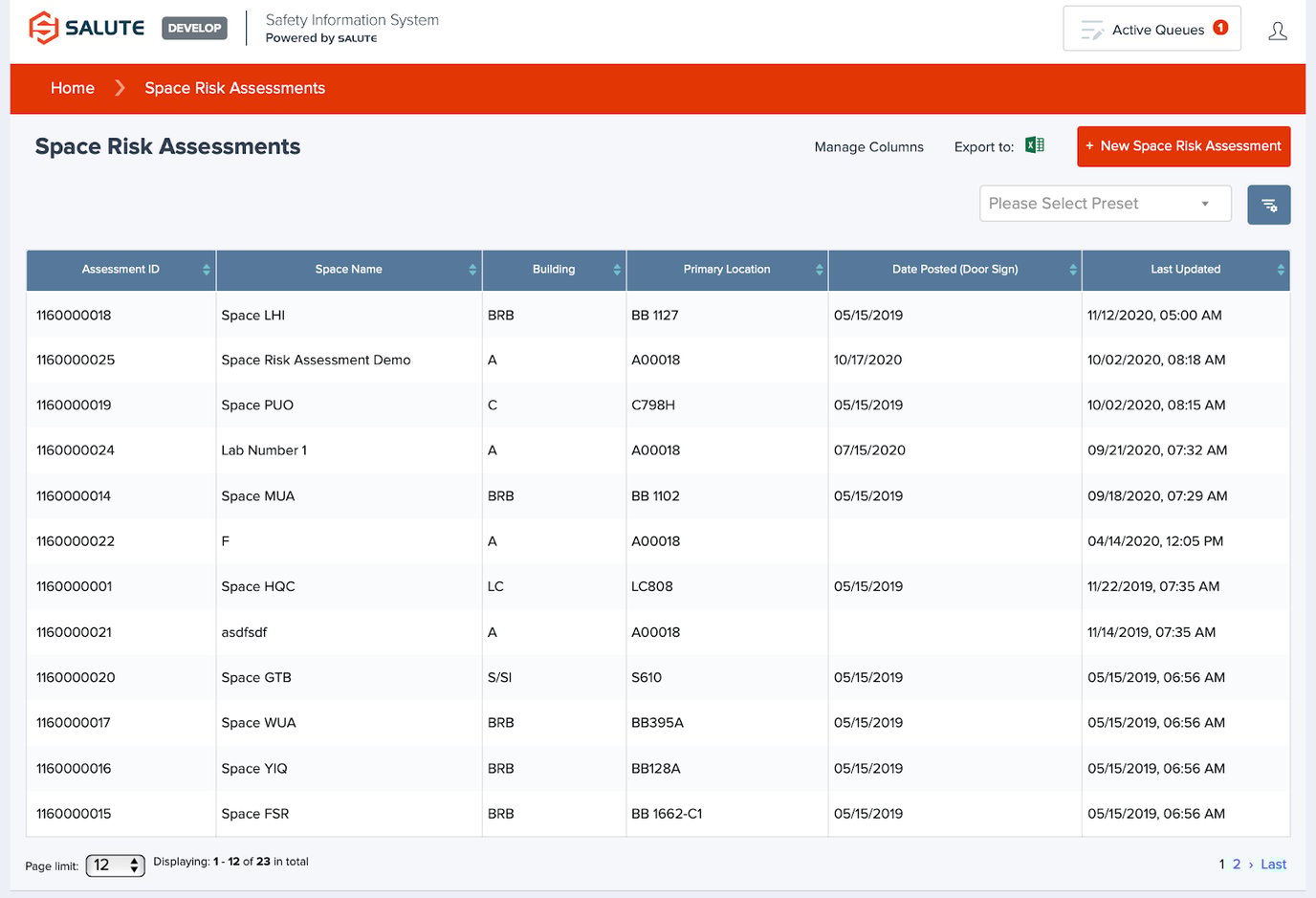 Space Risk Assessments