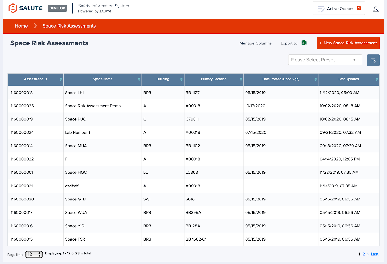 Space Risk Assessments