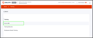 Accessing the LMS from Salute